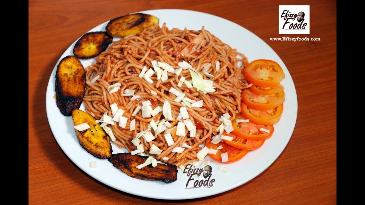 SPAGHETTI JOLLOF WITH CABBAGE - YouTube
