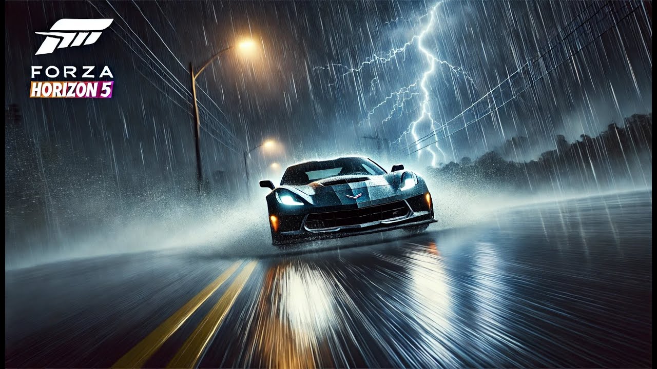 Corvette vs. Thunderstorm | FH5 Rain Racing - YouTube