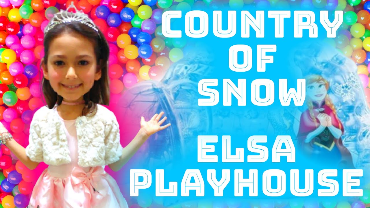 I FILLED THE LAND OF SNOW ELSA PLAYHOUSE WITH COLORFUL BALLS Video for ...