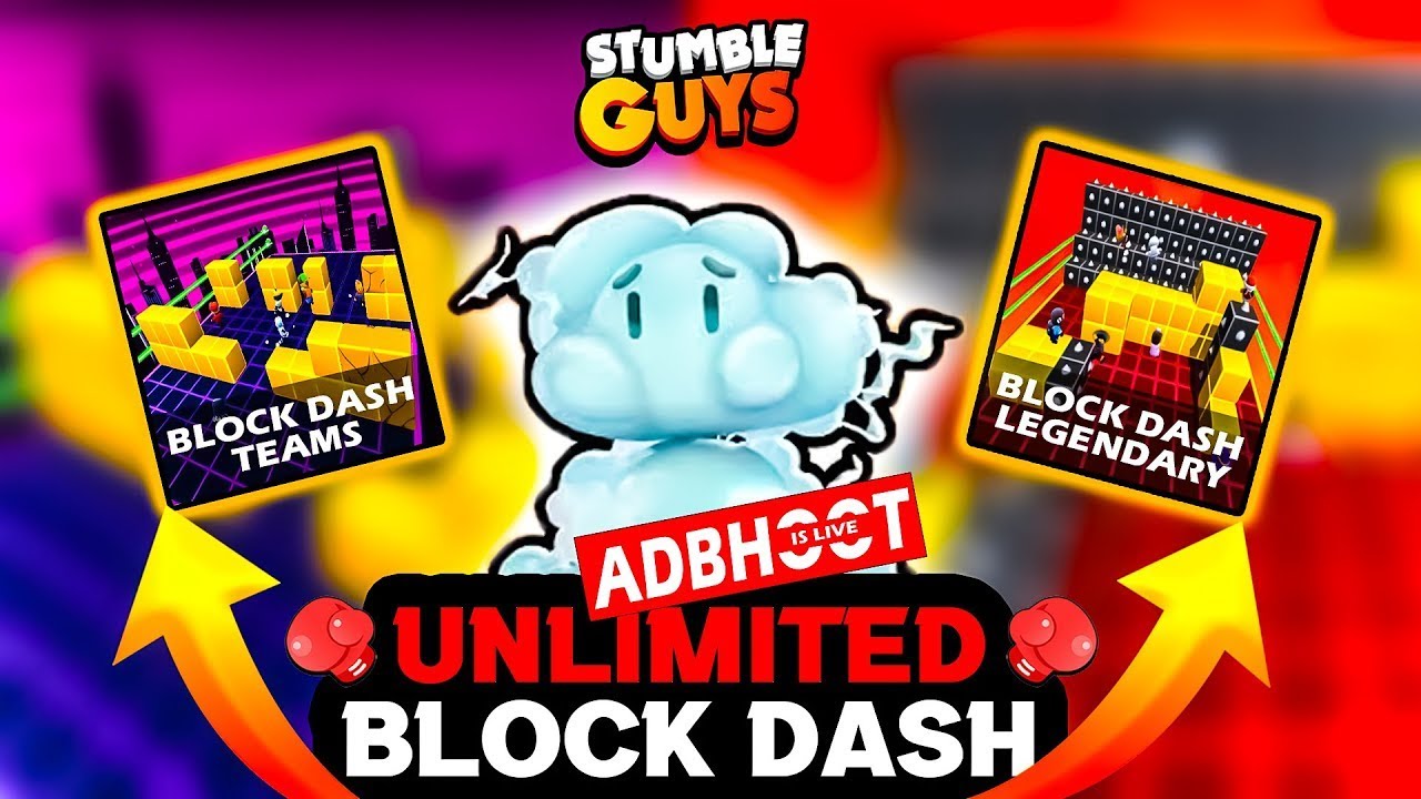 BLOCK DASH ENDLESS😱|BLOCK DASH LEGENDARY😀|STUMBLE GUYS LIVE🔴 - YouTube