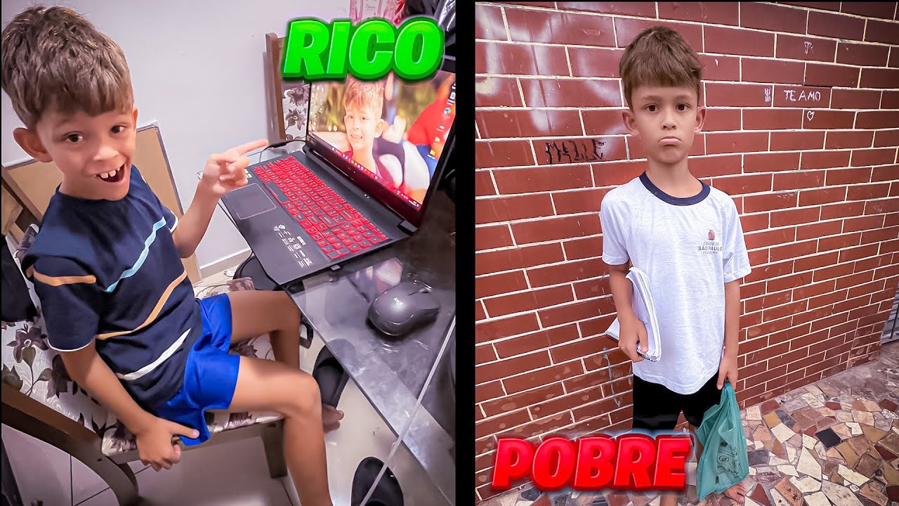 Ele Não Tem Mochila Pra Ir Pra Escola e o Rico Tem Ate Notebook Rico Vs ...