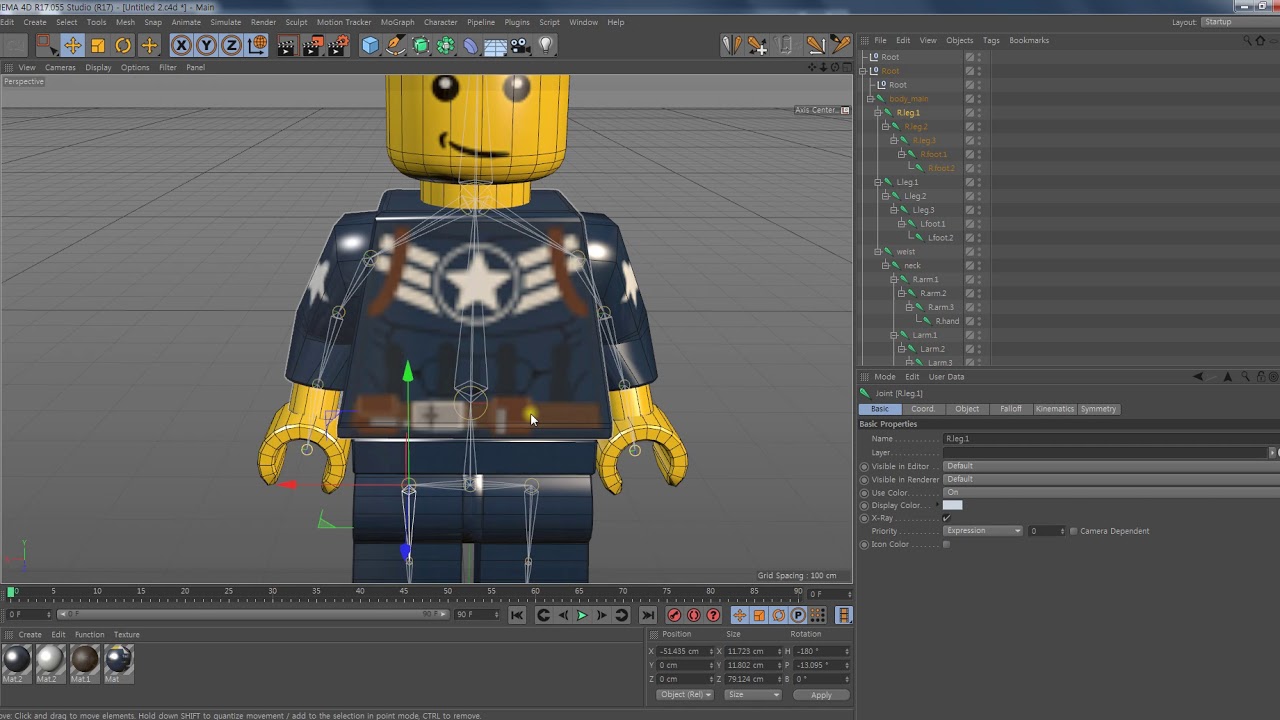 [C4D] lego rigging pole set - YouTube