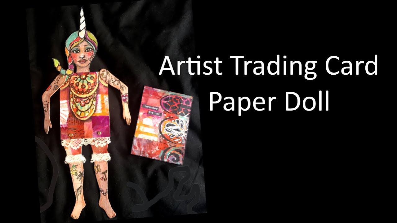 Paper Art Doll made with an Artist Trading Card - YouTube
