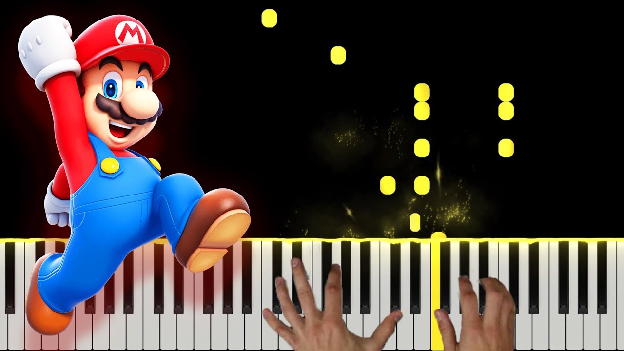 Super Mario Main Theme Piano Tutorial (Easy) - YouTube