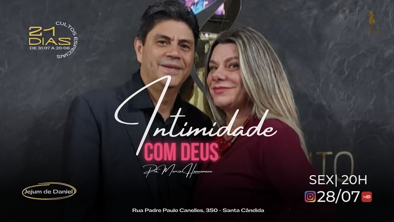 "Intimidade com Deus" | Mateus 22.29 | Pra. Marcia Hannemann | Culto ...