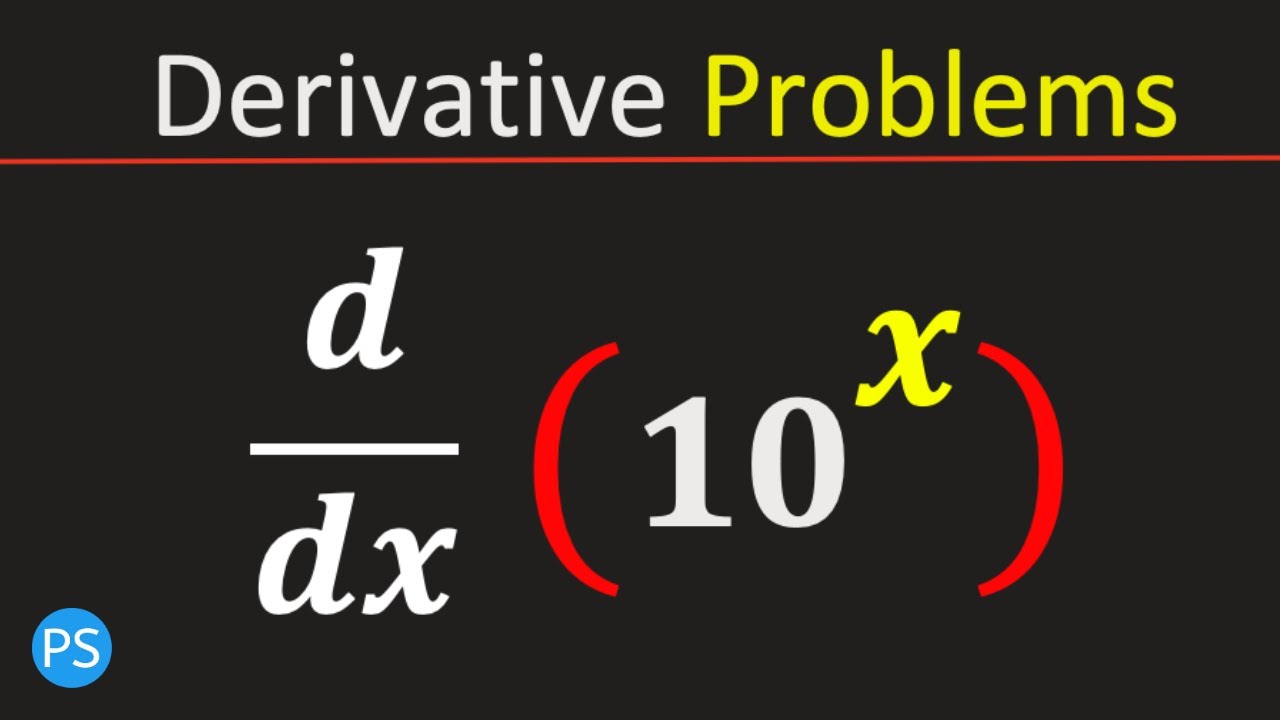 Derivative of 10^x (10 to the power x) - YouTube