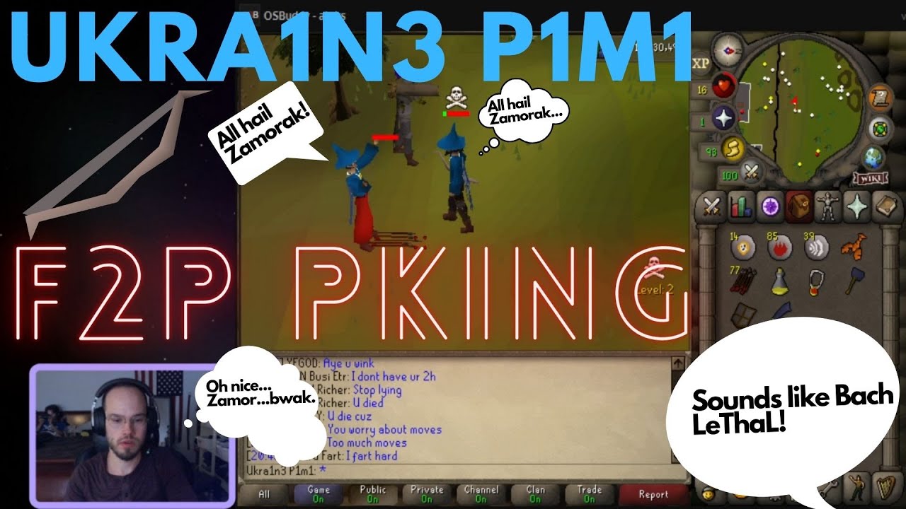 OSRS - Ukra1n3 P1m1 - F2P PKING [FULL] - YouTube