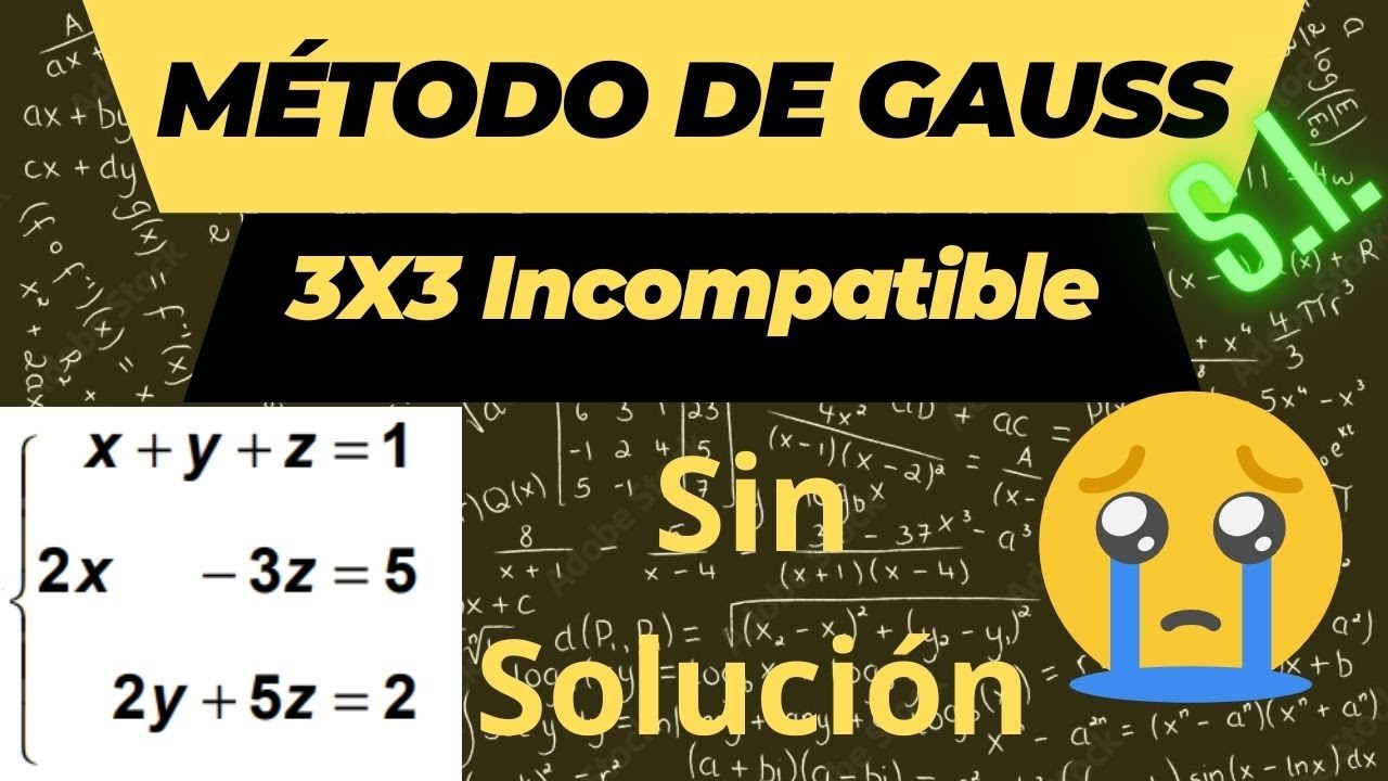 Sistema lineal 3x3 incompatible por el método de Gauss - Sin solución y ...