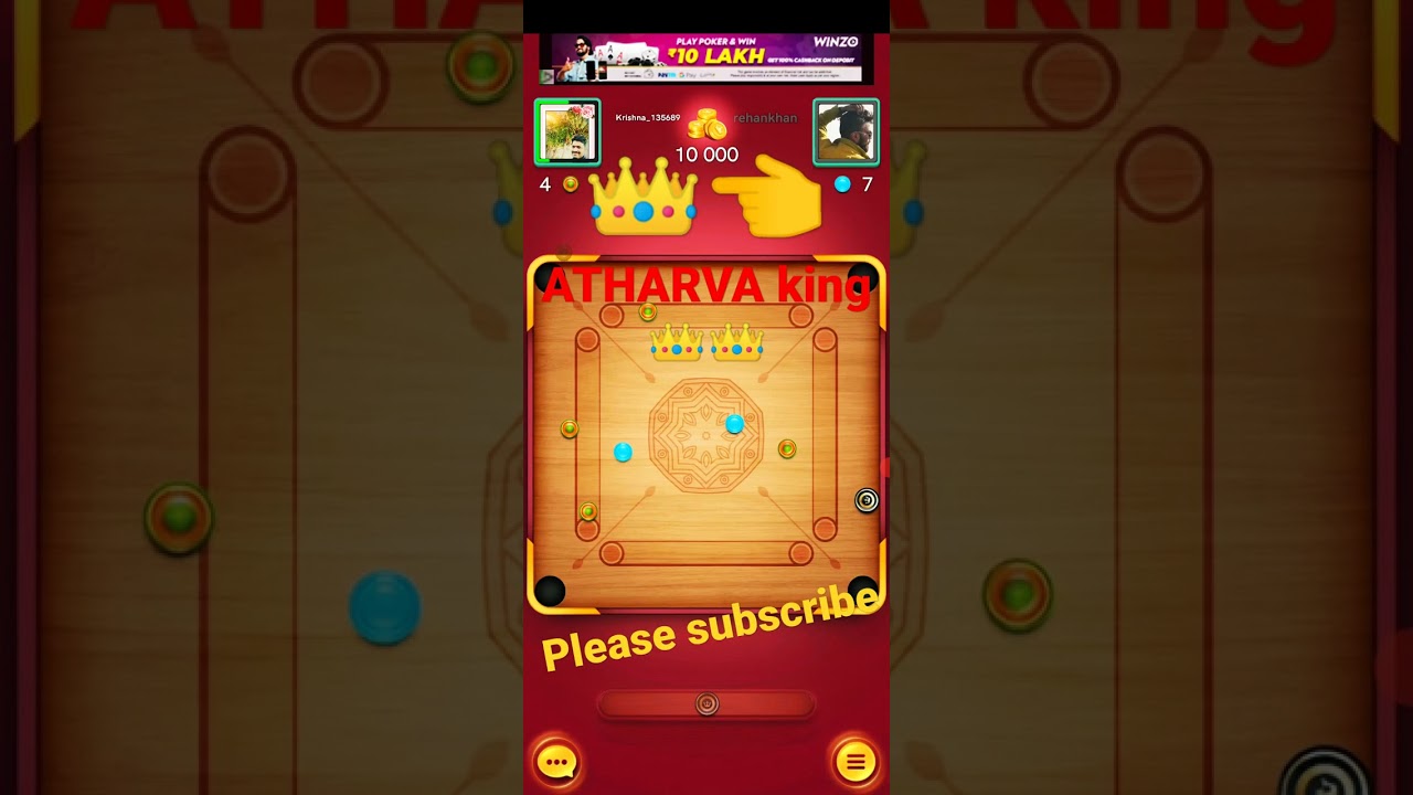 carrom pool game is the best game/Atharva King 👑👑/## - YouTube