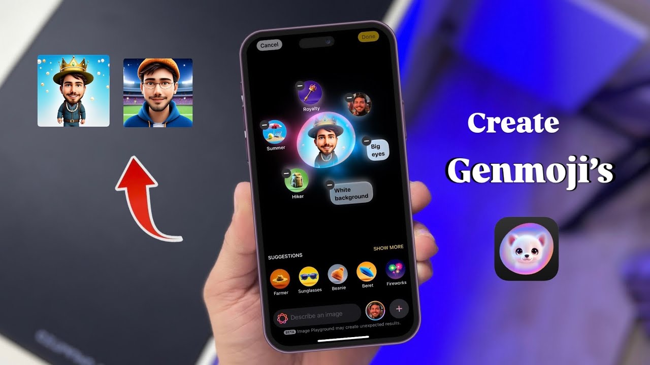 How to Create Genmoji's in any iPhone - YouTube
