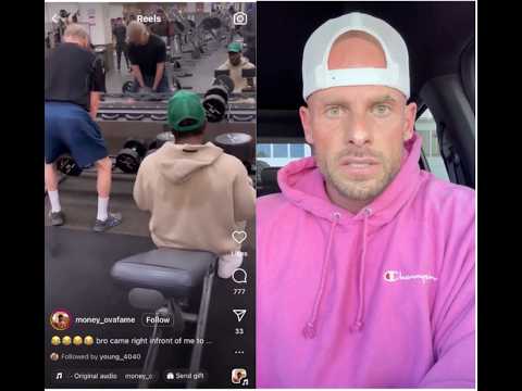 Filming an old man working hard in the gym to laugh at him on social media?! Shame on you.