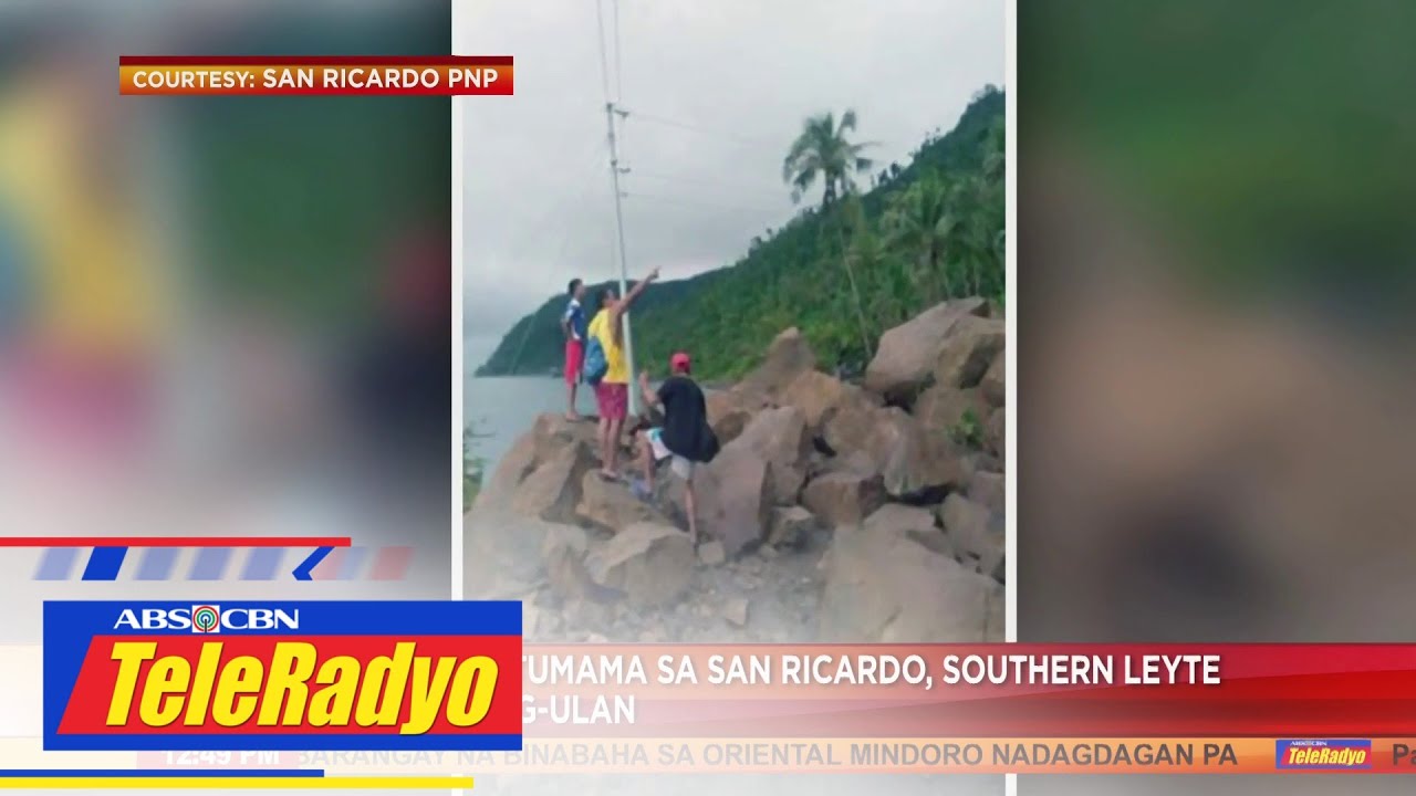 Rockslide tumama sa San Ricardo, Southern Leyte dahil sa pag-ulan ...