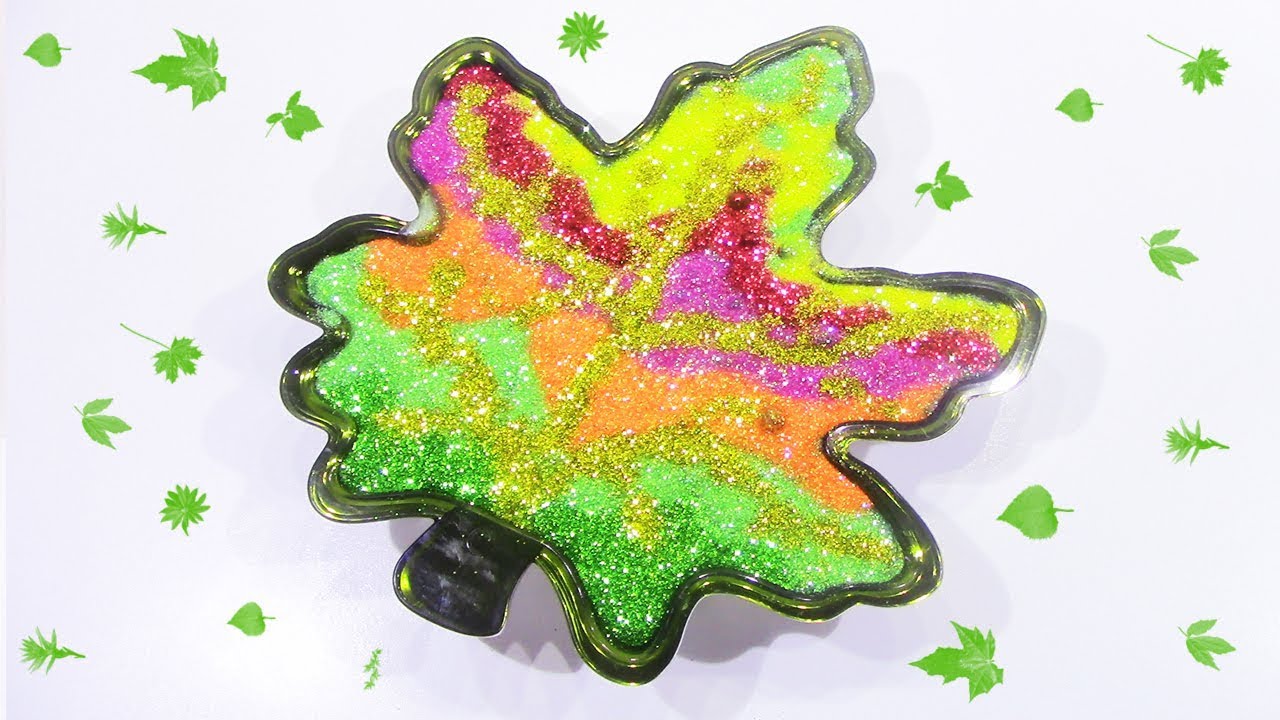 Slime Clay Leaf Rainbow Glitter - How to Make Rainbow Leaf Slime ...