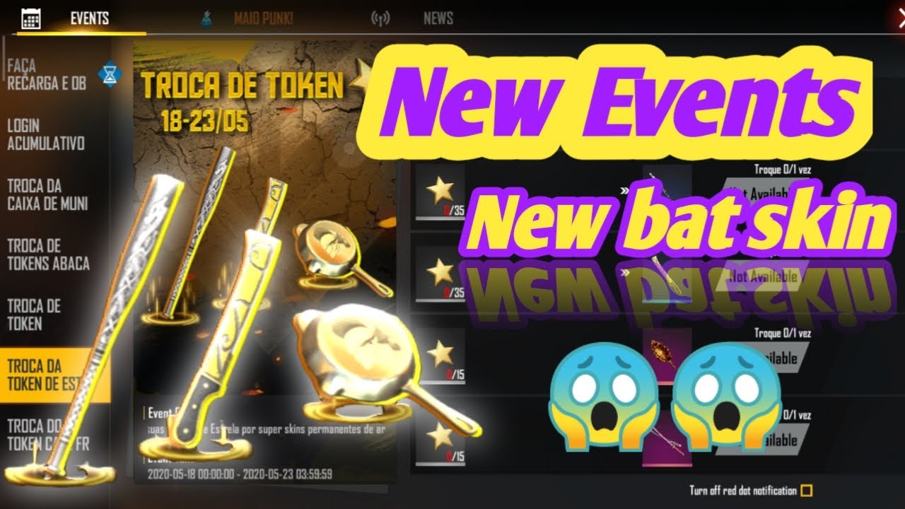 New Events. New bat skin কি ভাবে পাবে full details - YouTube