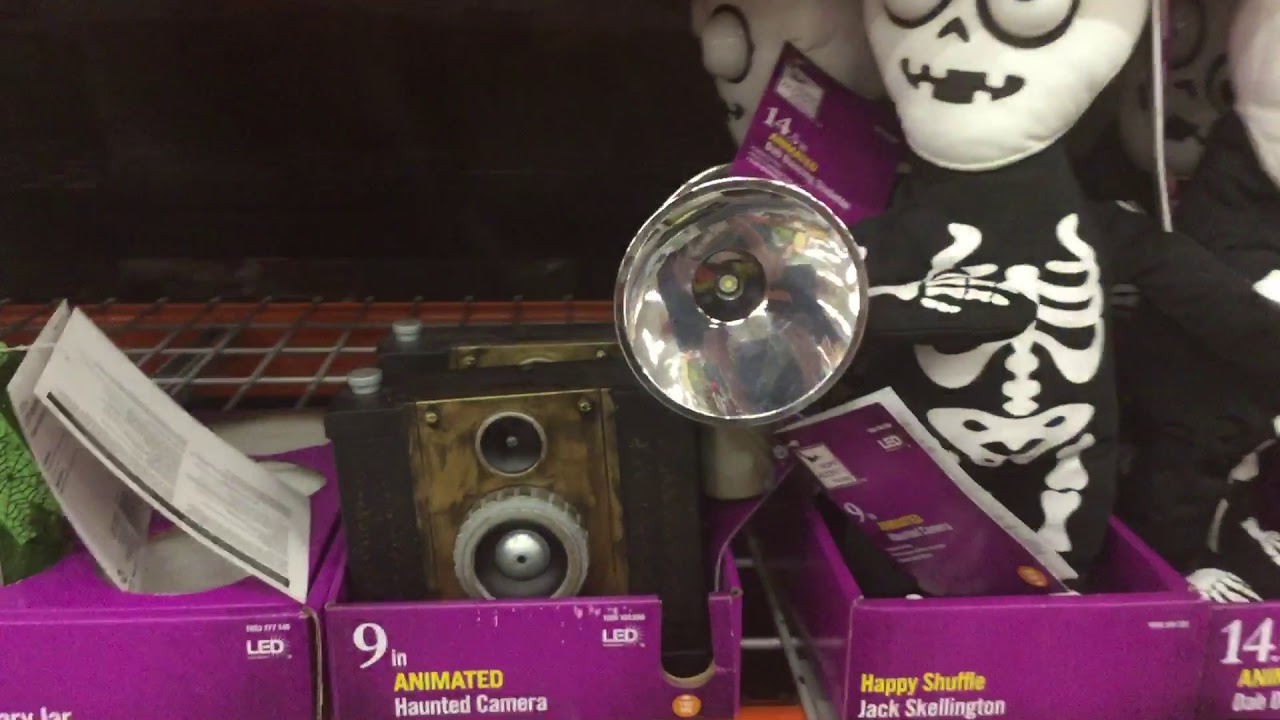 Home Depot Halloween 2019 9in Animated Haunted Camera prop - YouTube