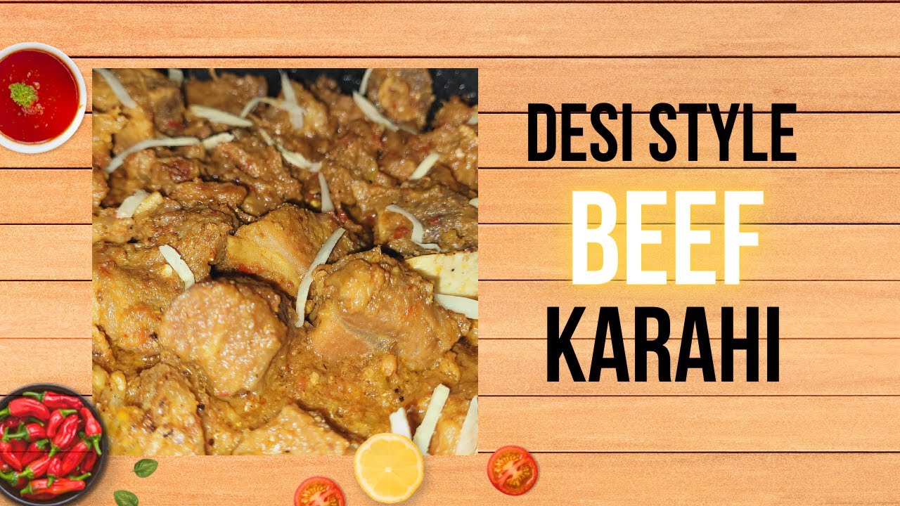 desi style beef karahi recipe - YouTube
