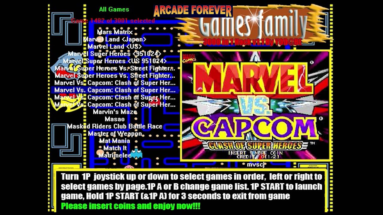 3000in1 Games Family - Arcade Jamma PCB - Hacked and Running on a ...