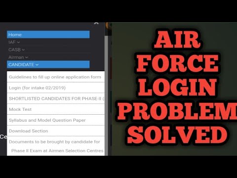 air force login problem solved - YouTube