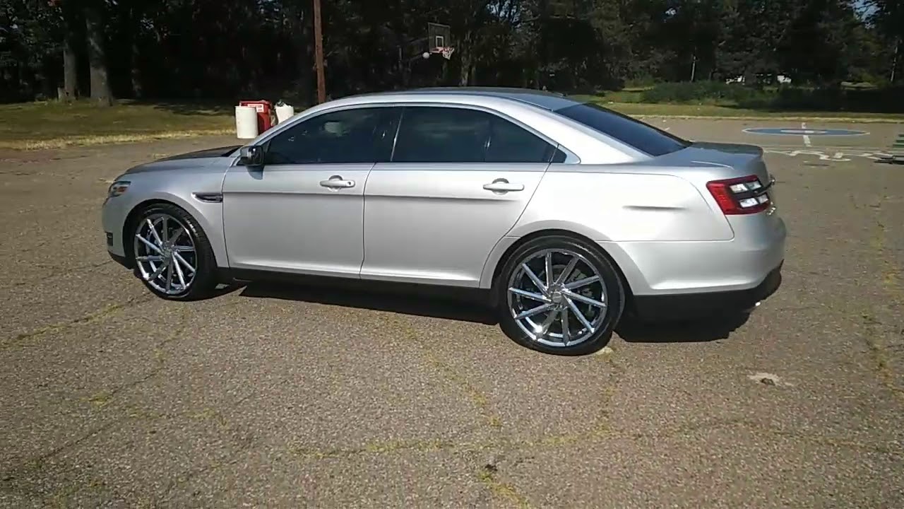 2013 SEL Taurus Custom mesh Grill On 22's - YouTube