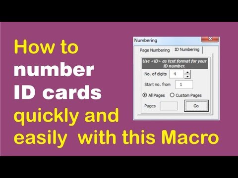 How to number ID cards Easily and Quickly with YinkaMacs Macro - YouTube