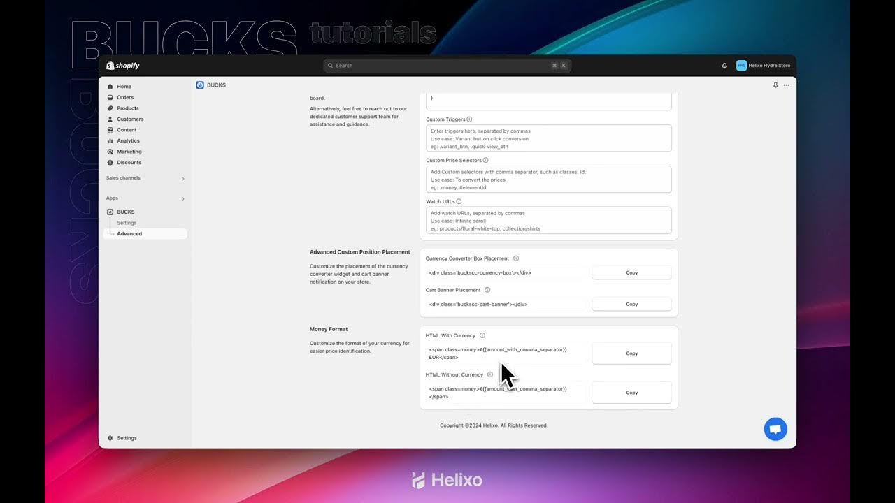 How to Set Up Money Format in Shopify with BUCKS | Step-by-Step Guide - YouTube