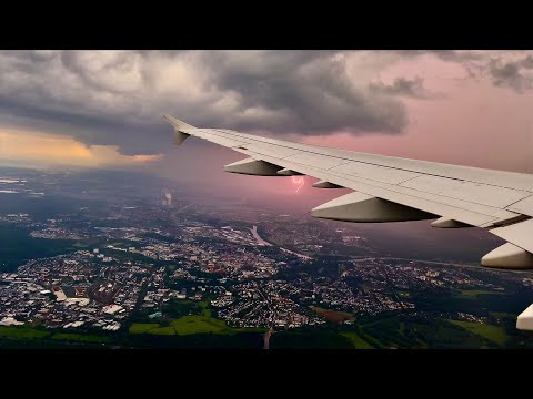 [4K] – Severe Turbulence & Thunderstorms – FRA Landing – Lufthansa – Airbus A321-200 – SCS Ep. 700