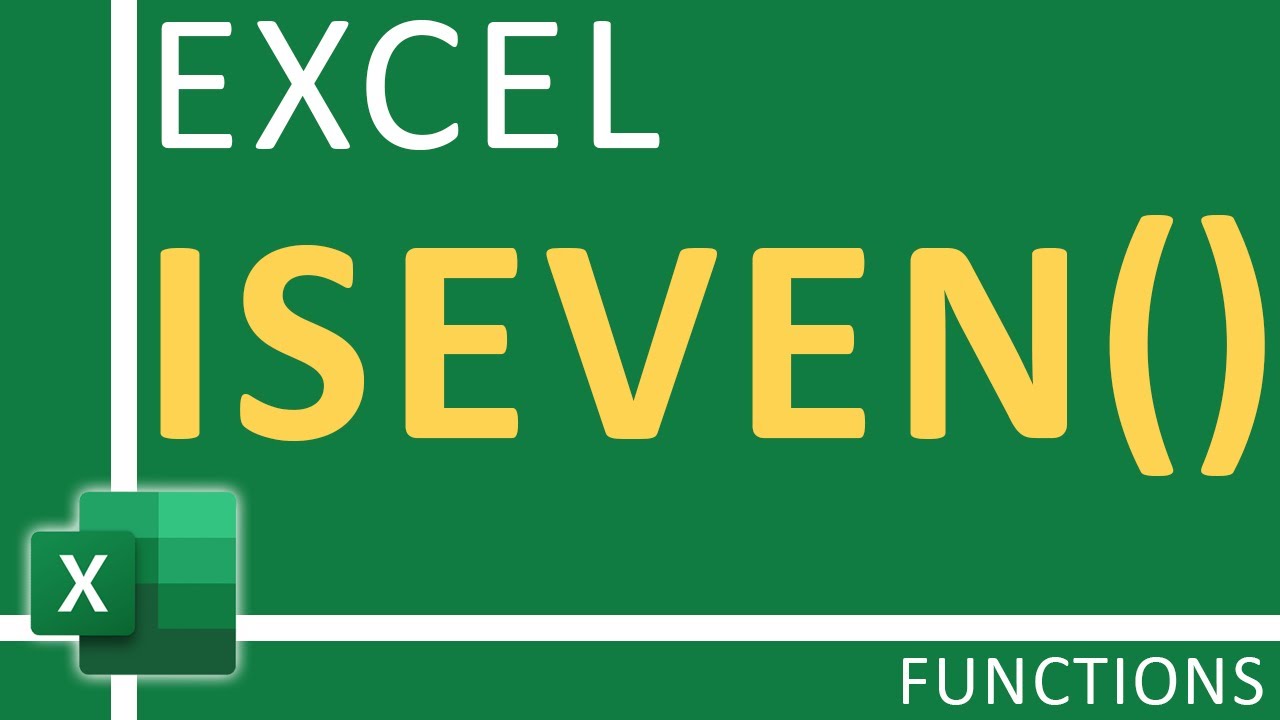 How To Use Excel IsEven Function Excel Tutorial For Everyone YouTube how-to-use-excel-iseven-function-excel-tutorial-for-everyone-youtube