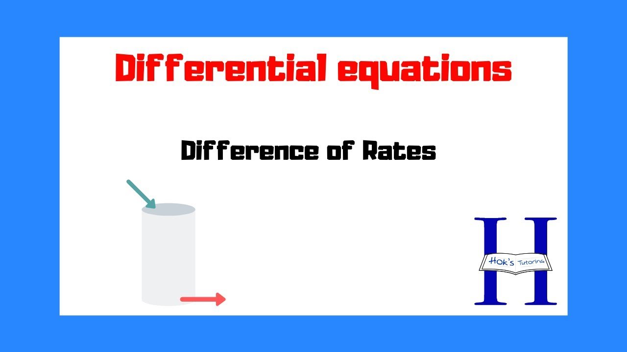 Differential Equations - Difference of Rates - YouTube
