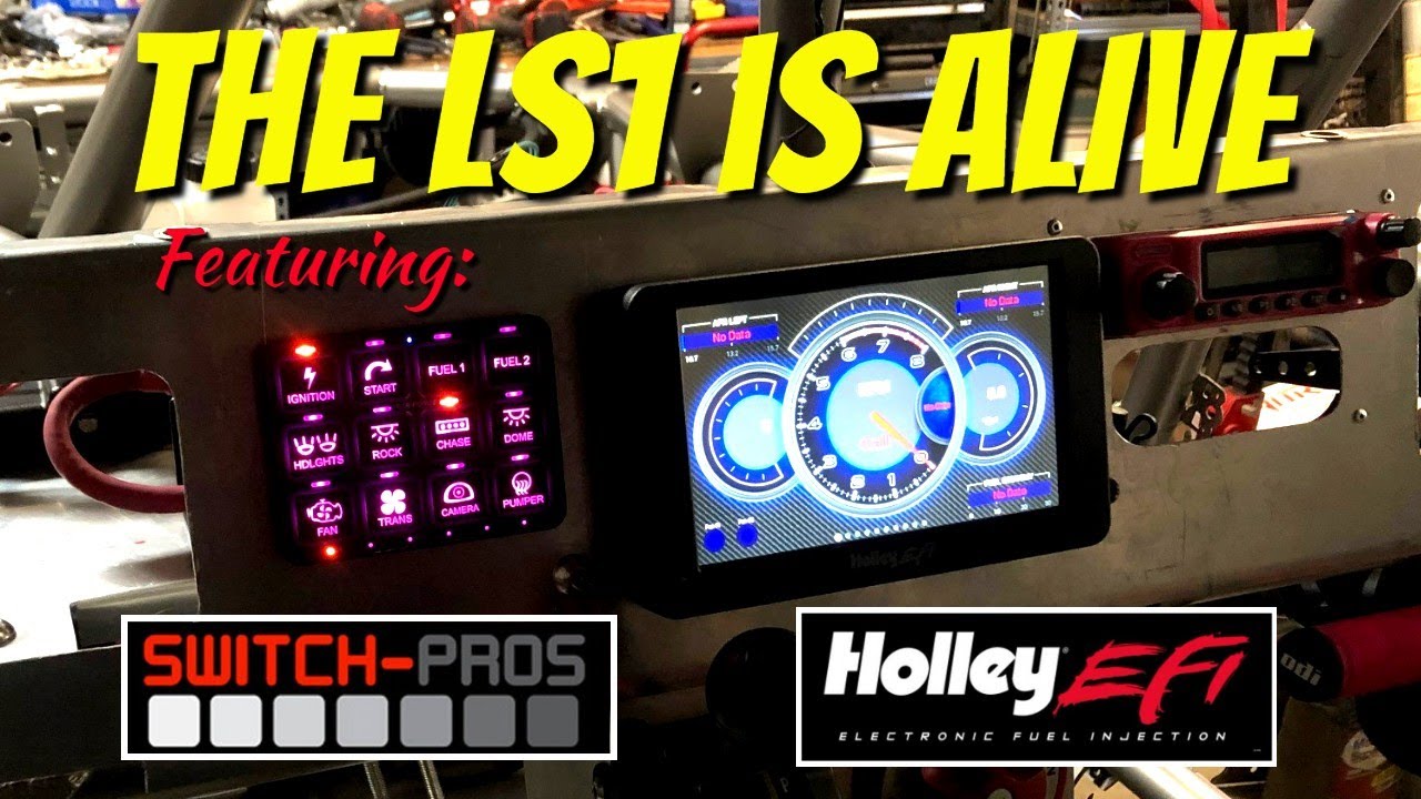 LS1 First Start with Holley and Switch-Pros - YouTube