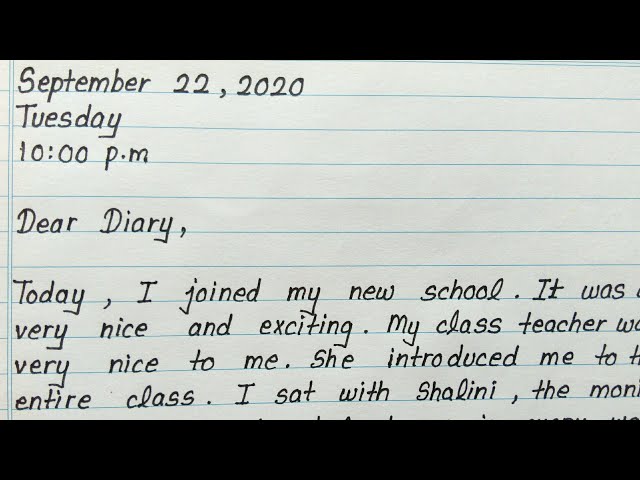 Diary Entry Writing How To Write In English, 42% OFF Diary Entry Writing How To Write In English, 42% OFF