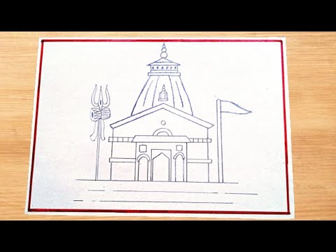 How To Draw Kedarnath Temple Step By Step Drawing Tutorial ️l Kedarnath ...