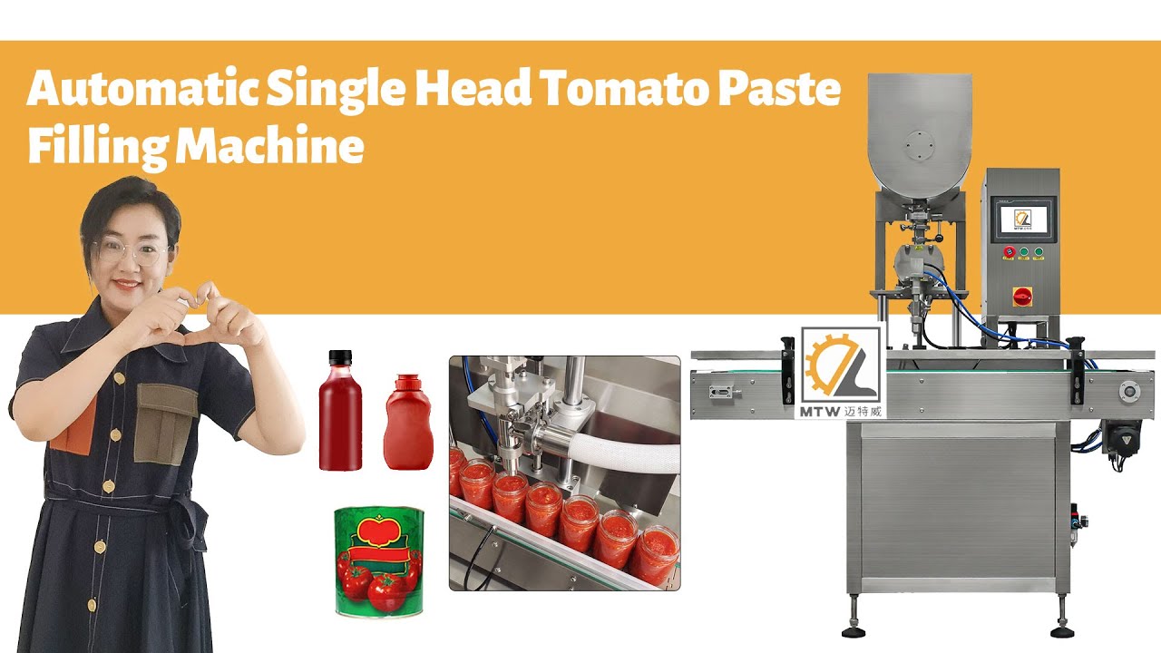 MTW filling machine Automatic servo motor piston pump1head sauce filler ...