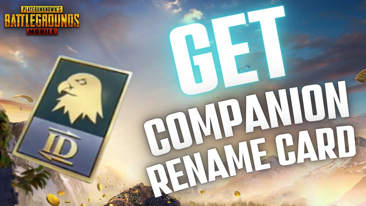 How to Get Companion Rename Card in Pubg Mobile 2024? - YouTube