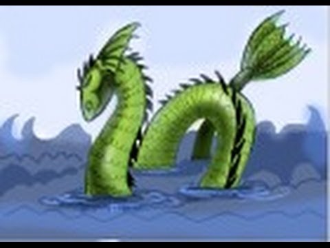 How to draw a Sea Serpent - YouTube