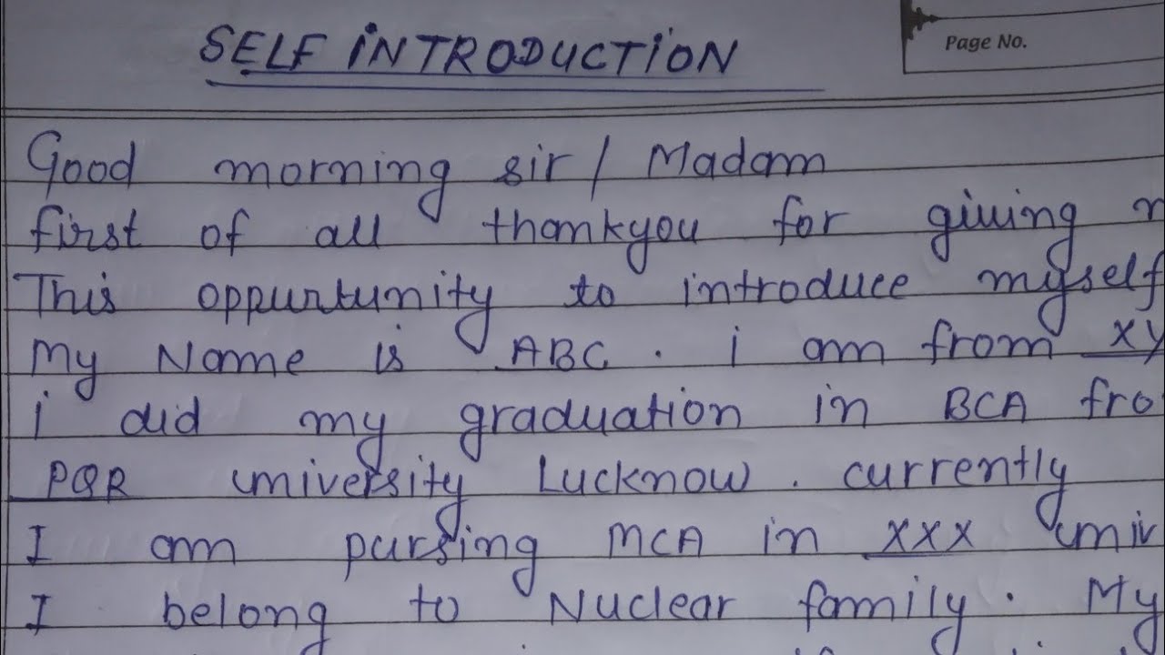 Self introduction in interview || How to introduce yourself in ...