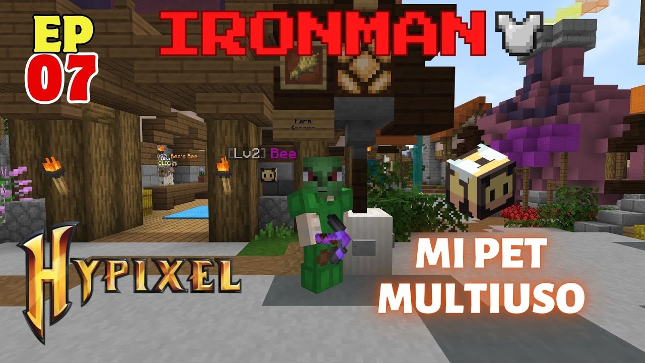 Goblin armor y mi pet multiuso - BEE PET | HYPIXEL SKYBLOCK - IRONMAN ...