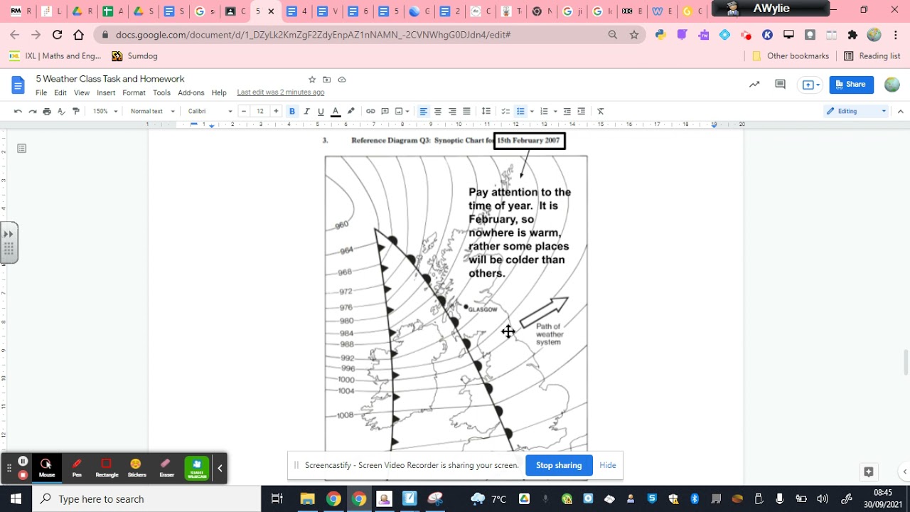 Tutorial on how to answer a synoptic weather map homework - YouTube