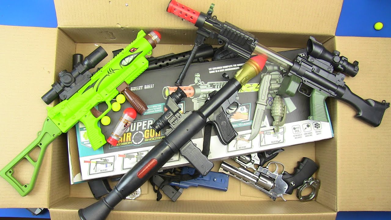 Box Of Toys ~ Guns Toys ! - YouTube