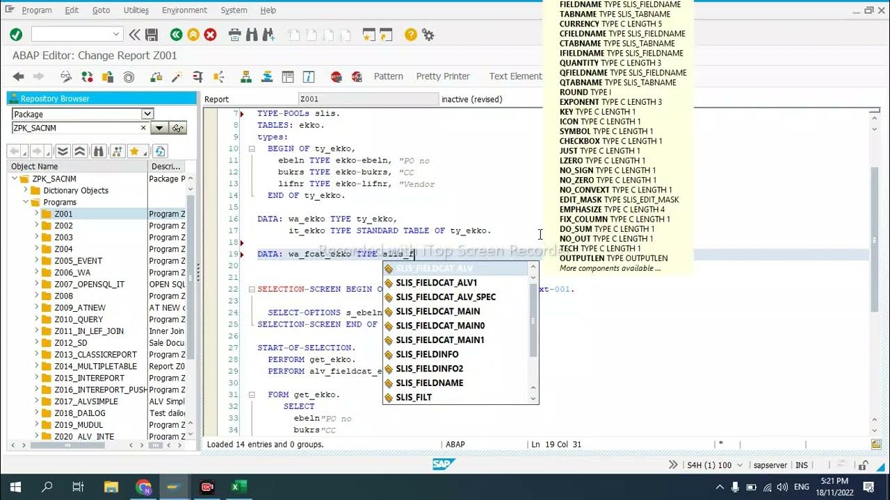 ALV Interactive Report - YouTube