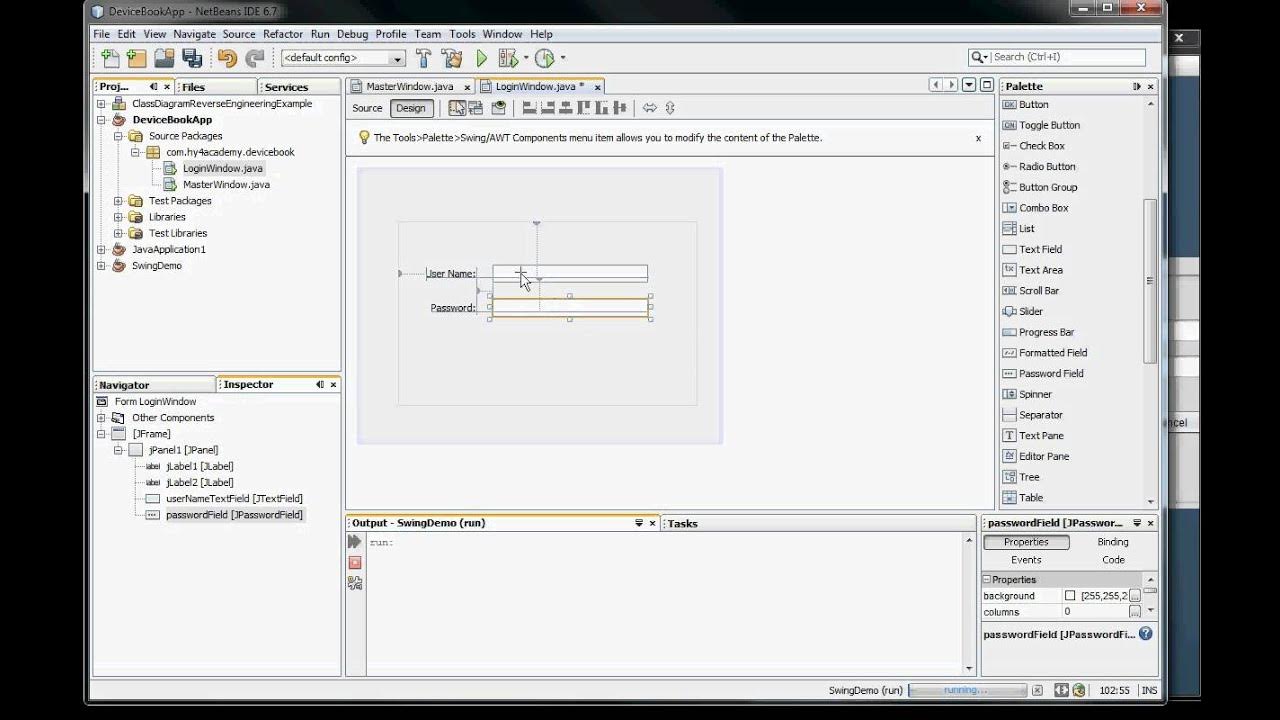 8 Java Swing JTextField (in Arabic) - YouTube