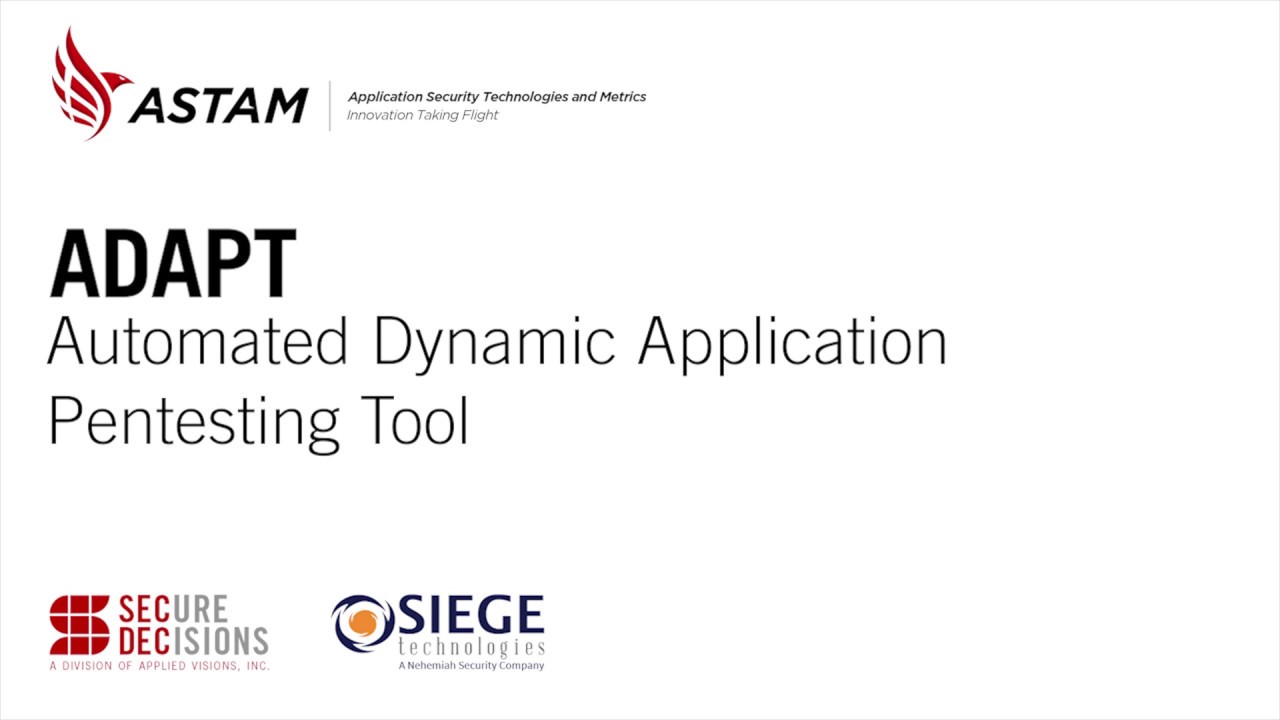 ADAPT - Automated Dynamic Application Testing Tool - YouTube