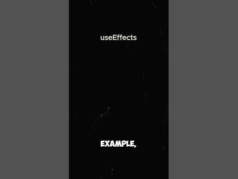 26/75 useEffect Hook for Side Effects #coding #react - YouTube