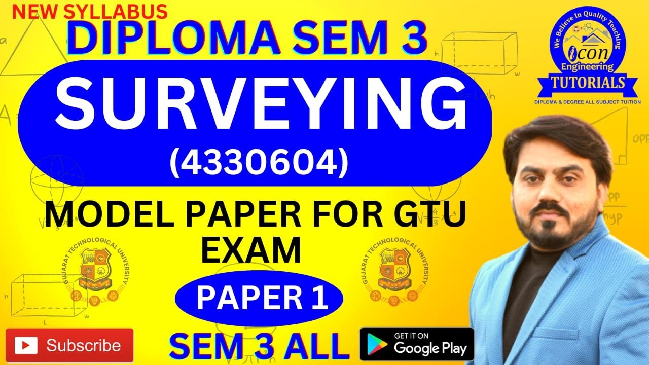 Diploma Sem 3 Surveying 4330604 Imp Model Paper For Gtu Exam Surveying Imp For Gtu Exam