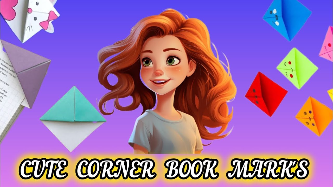 Easy DIY origami corner bookmarks | no glue | easy paper crafts | cute ...
