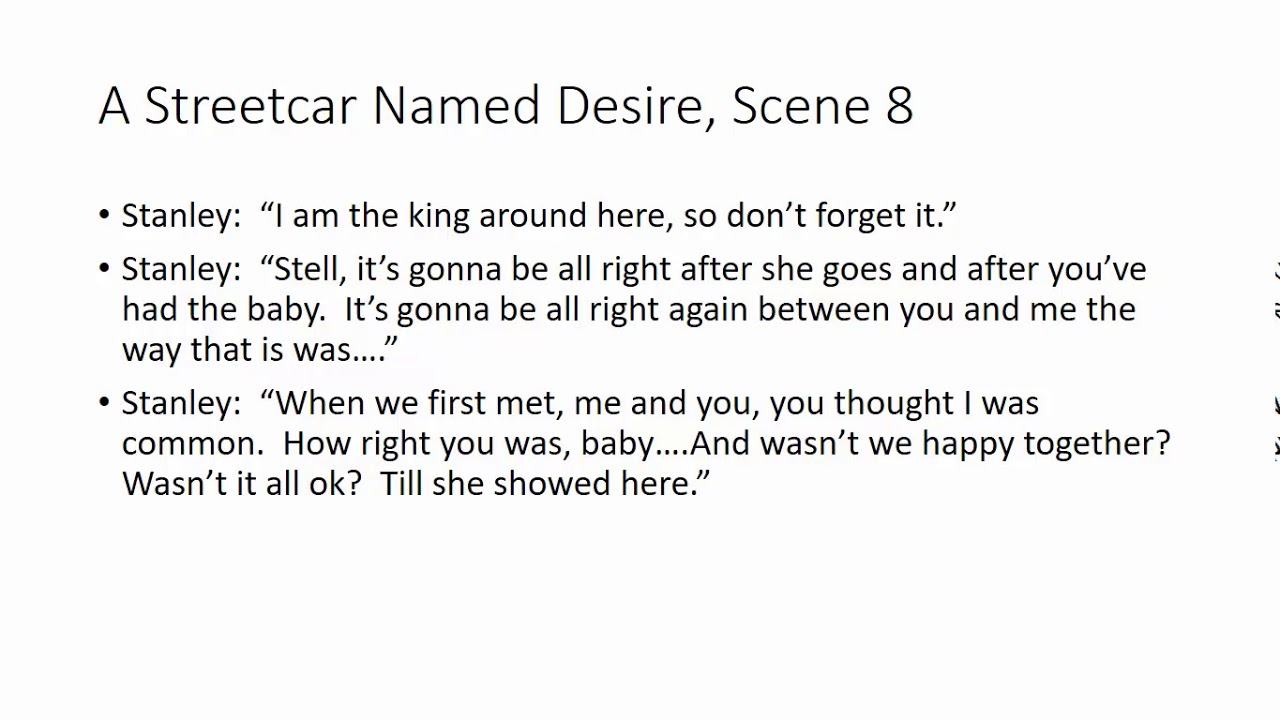 Streetcar, Scene 8 - YouTube