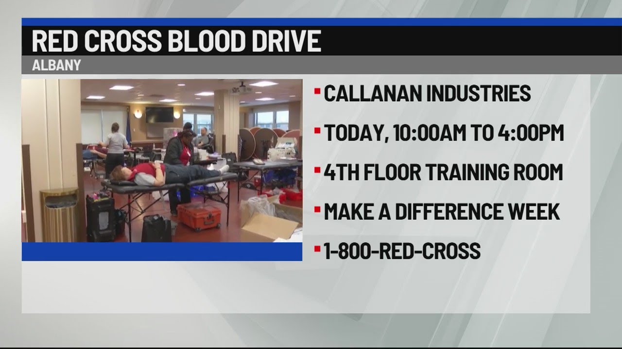 Red Cross blood drive today in Albany - YouTube