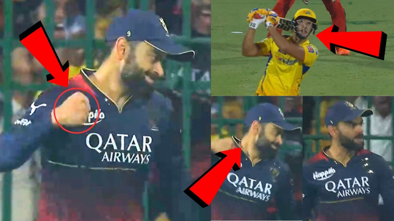 virat kohli aggressive celebration when shivam dube out | RCB vs CSK Highlights IPL 2023 - YouTube
