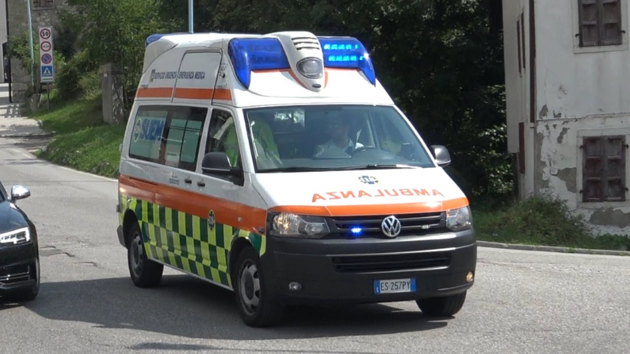 [WAIL SIREN] Ambulanza SUEM 118 Auronzo di Cadore in emergenza ...