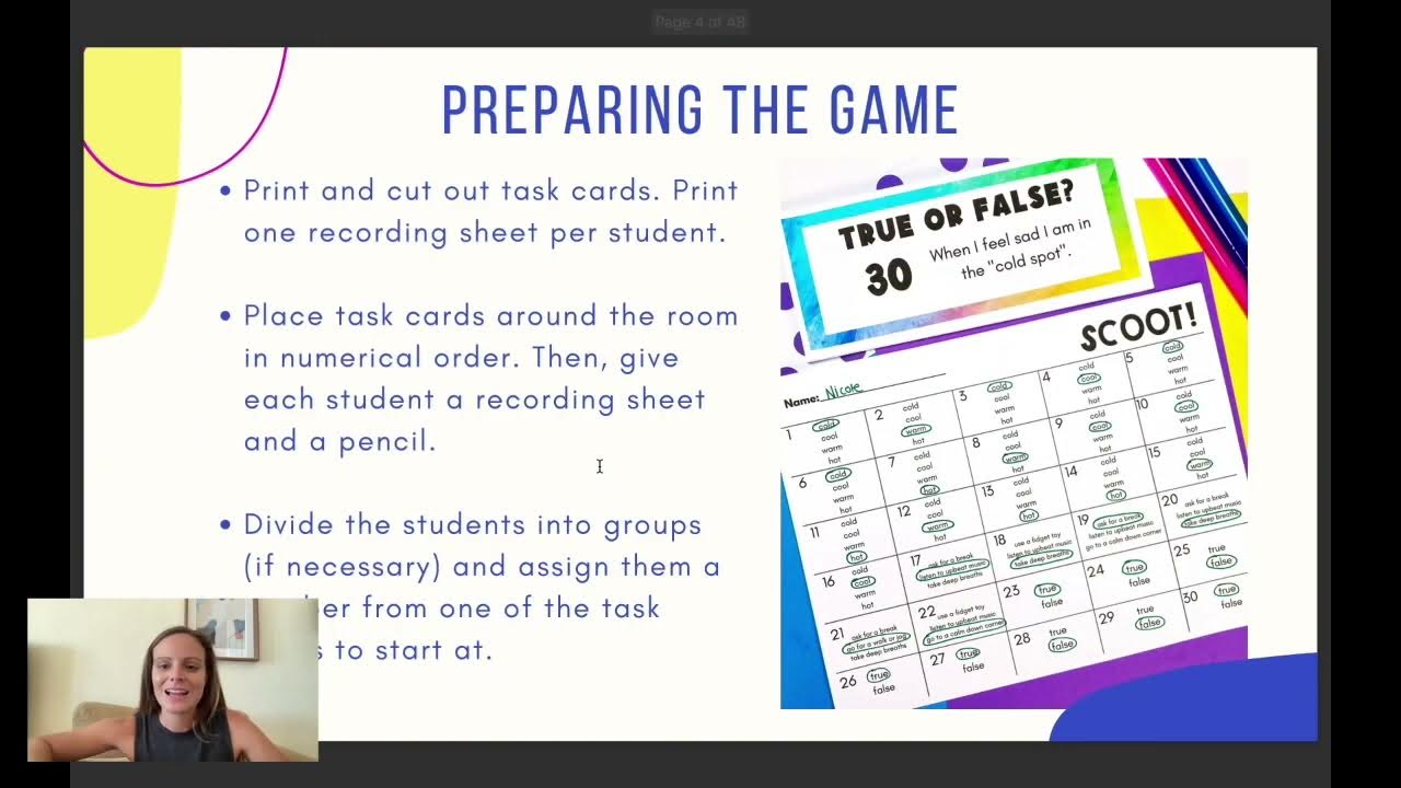 Self-Regulation Scoot Game - Elementary School Counseling Game - YouTube