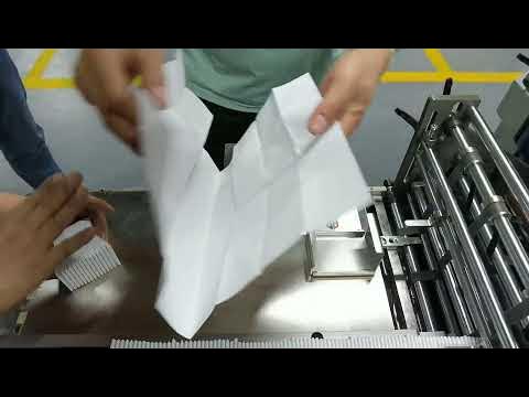 480T-8K+4K Vertical Stacker Folder Paper folding machines for sale - YouTube